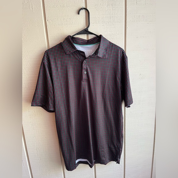 Maelreg | Shirts | Black Polo With Red And Green Box Striped | Poshmark